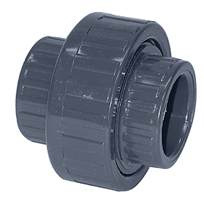 Union 2000, 1/4", Socket Connection, PVC Construction, FKM O-Ring ...