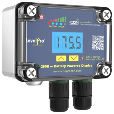 Icon Process Controls ITC250-B LevelPro® 250-B Series Lithium Battery Operated LCD Level Display ...