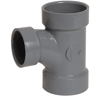 2" x 1-1/2" x 1-1/2" Tee Sanitary Reducer Socket CPVC Labwaste - P401 ...