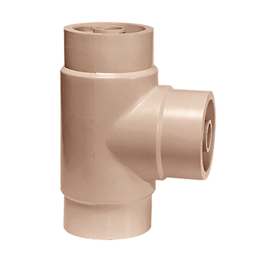 Asahi/America Duo-Pro, Polypropylene 6" x 10" Tee 150 x 45 psi ...