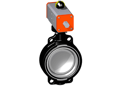 Georg Fischer 3" PVC Type 240 Butterfly Valve, Pneumatic Actuated with ...